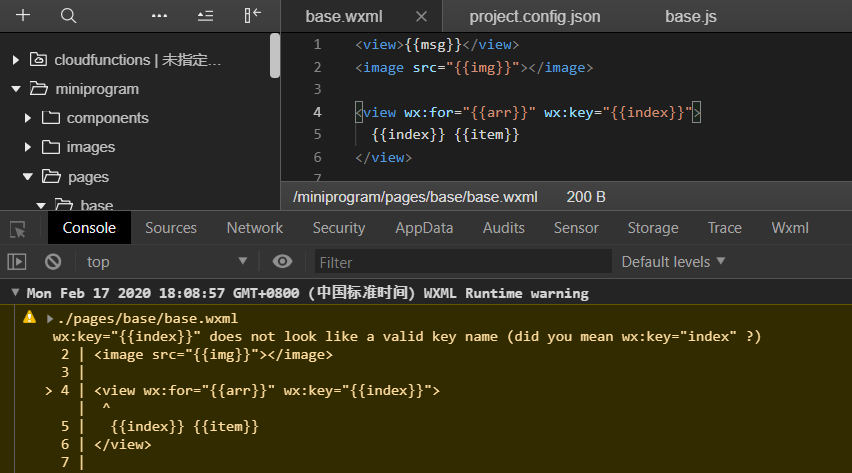 警告wx:key="{{index}}" does not look like a valid key name (did you mean wx:key="index" ?)-CSDN博客