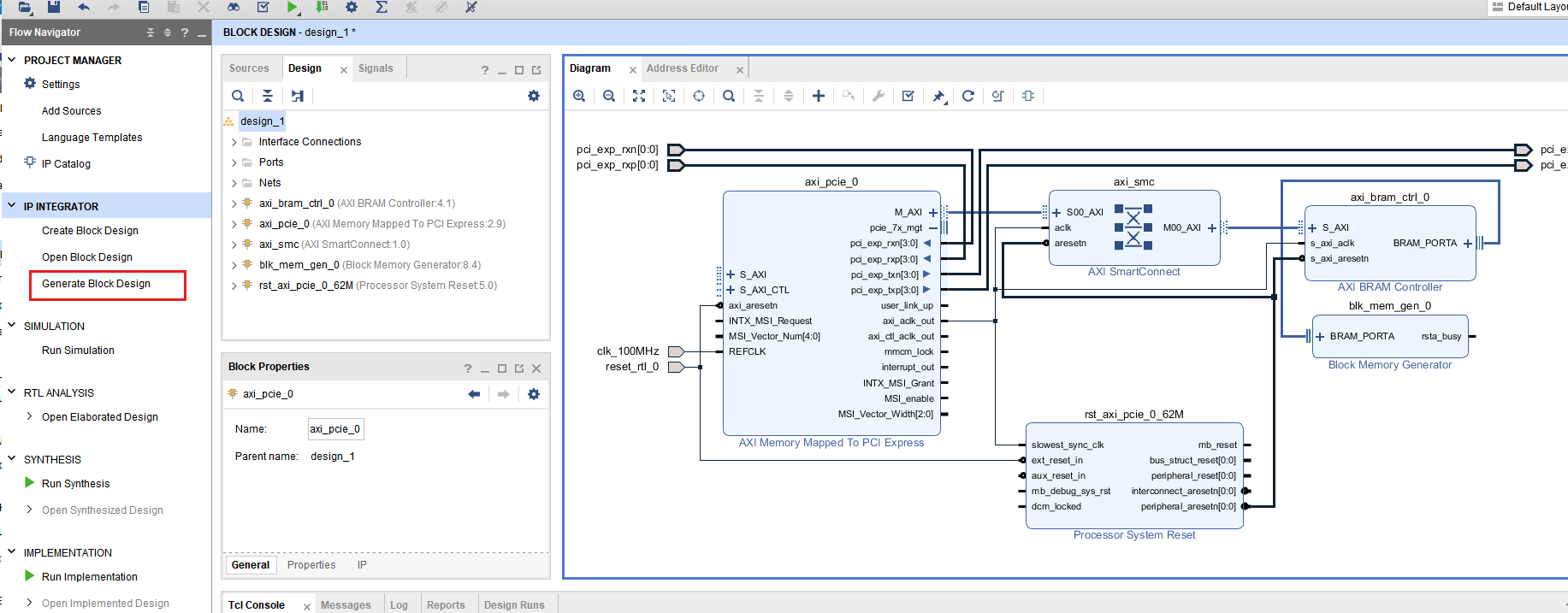 【例程+代码】基于Xilinx FPGA开发软件Vivado生成PCIe EP例程详解_vivado 如何配置pcie3.0 ip_橙色半瓶水的博客-CSDN博客