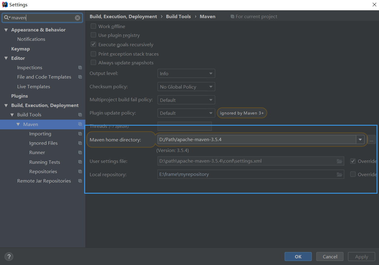 Error running : No valid Maven installation found. Either set the home directory in the ...