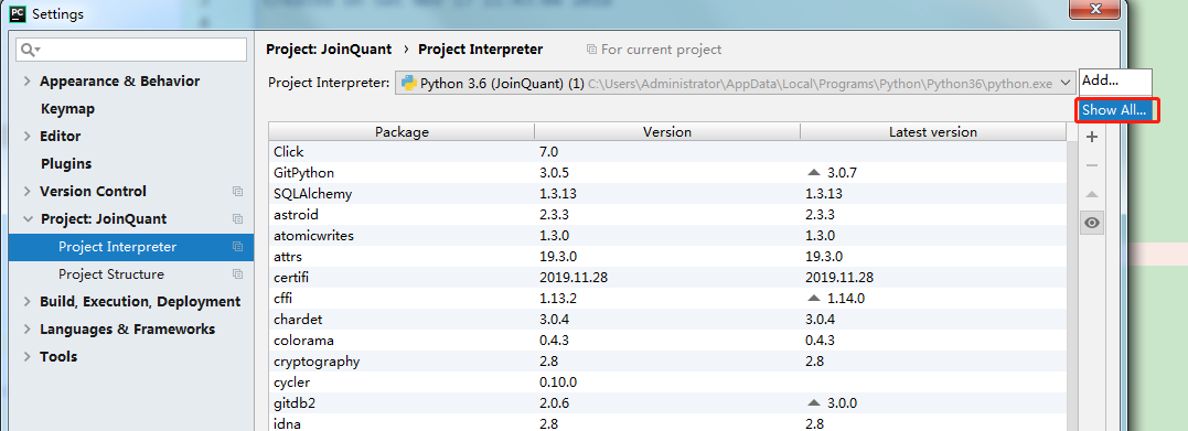 JoinQuant聚宽本地环境配置_在环境中配置joinquant-CSDN博客