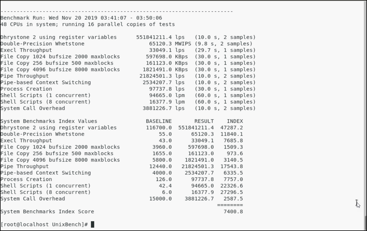 CPU性能测试工具--UnixBench_unixbench 限cpu核心-CSDN博客