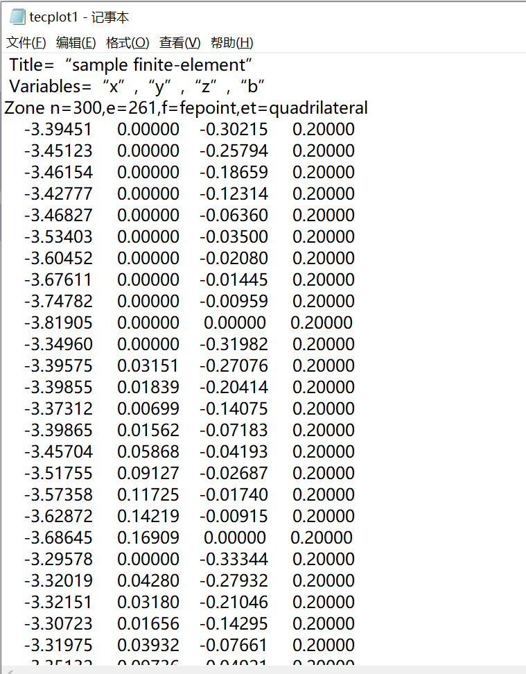 tecplot云图——数据文本格式2_tecplot中有限元格式-CSDN博客