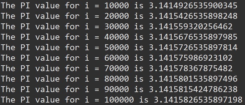 第五章第二十五题（计算PI）(Compute PI)_使用下面的数列可以近似计算-CSDN博客