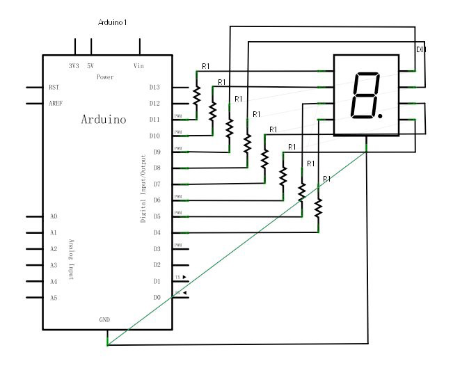 Ardino基础教程 16 一位数码管 Arduino一位数码管 Csdn博客