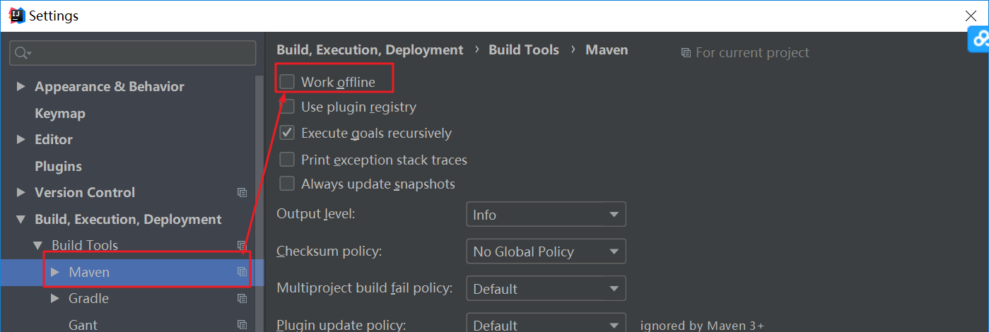 Maven项目报错：Cannot access nexus-aliyun (http://maven.aliyun.com/nexus/content/...) in offline mode ...