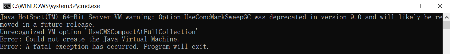 启动RocketMQ报Unrecognized VM option 'UseCMSCompactAtFullCollection'-CSDN博客