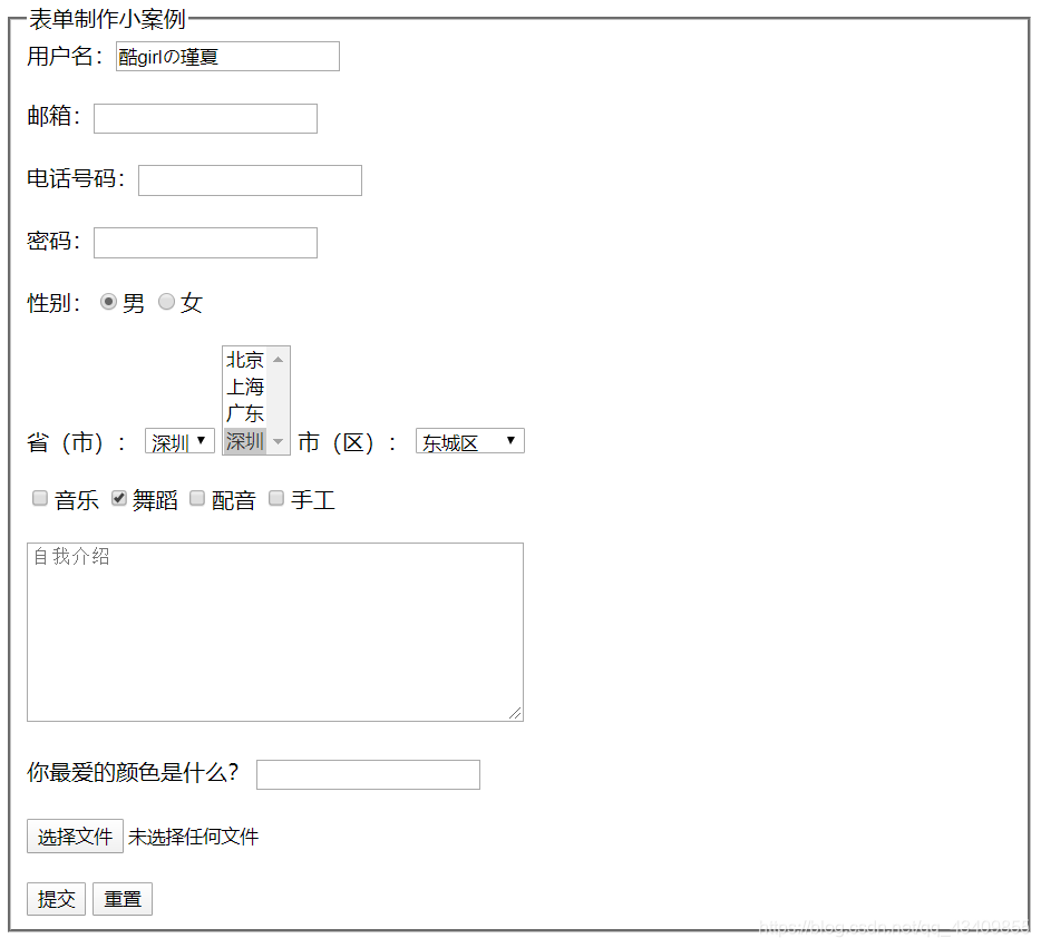 Html(2)表单制作练习 步骤一 插入 标签 在 标签中插入一个10行2列的表格 注意适当设 Csdn博客