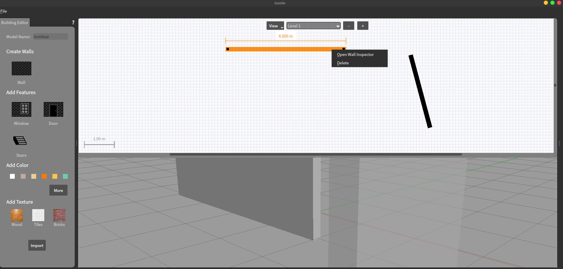 ROS自学笔记Gazebo篇——Gazebo Building Editor的使用_gazebo地面画线-CSDN博客