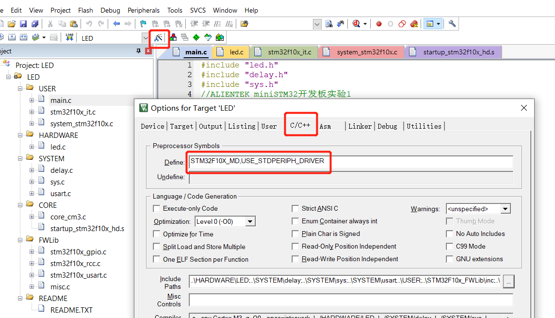 STM32F103 Preprocesser Symbols(预处理符号)_stm32中preprocessor symbols怎么配置-CSDN博客