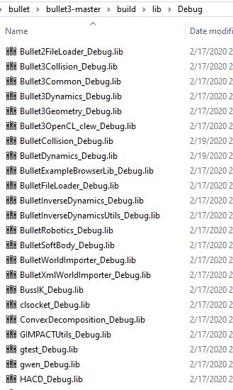 Bullet安装 与 Visual Studio开发环境配置_visual studio + bullet3-CSDN博客