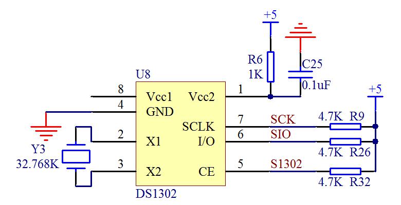 单片机：DS1302时钟_ds1302晶振电容-CSDN博客