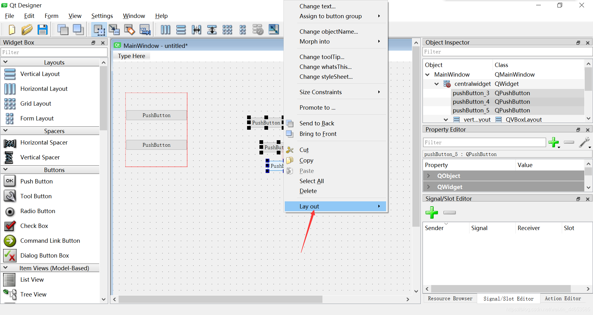 Qt Designer布局管理入门qtdesigner Vertical Layout Csdn博客
