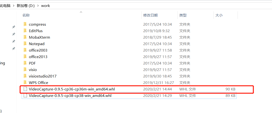 安装VideoCapture详细教程及module‘pip’ has no attribute ‘pep425tags’细解决办法_no module named 'videocapture ...