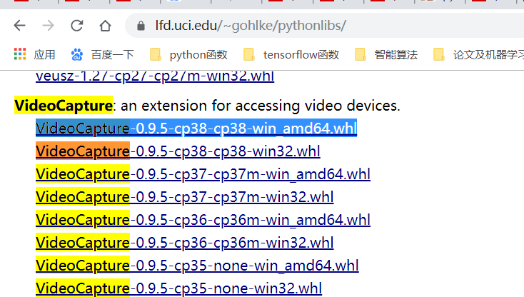 安装VideoCapture详细教程及module‘pip’ has no attribute ‘pep425tags’细解决办法_no module named 'videocapture ...