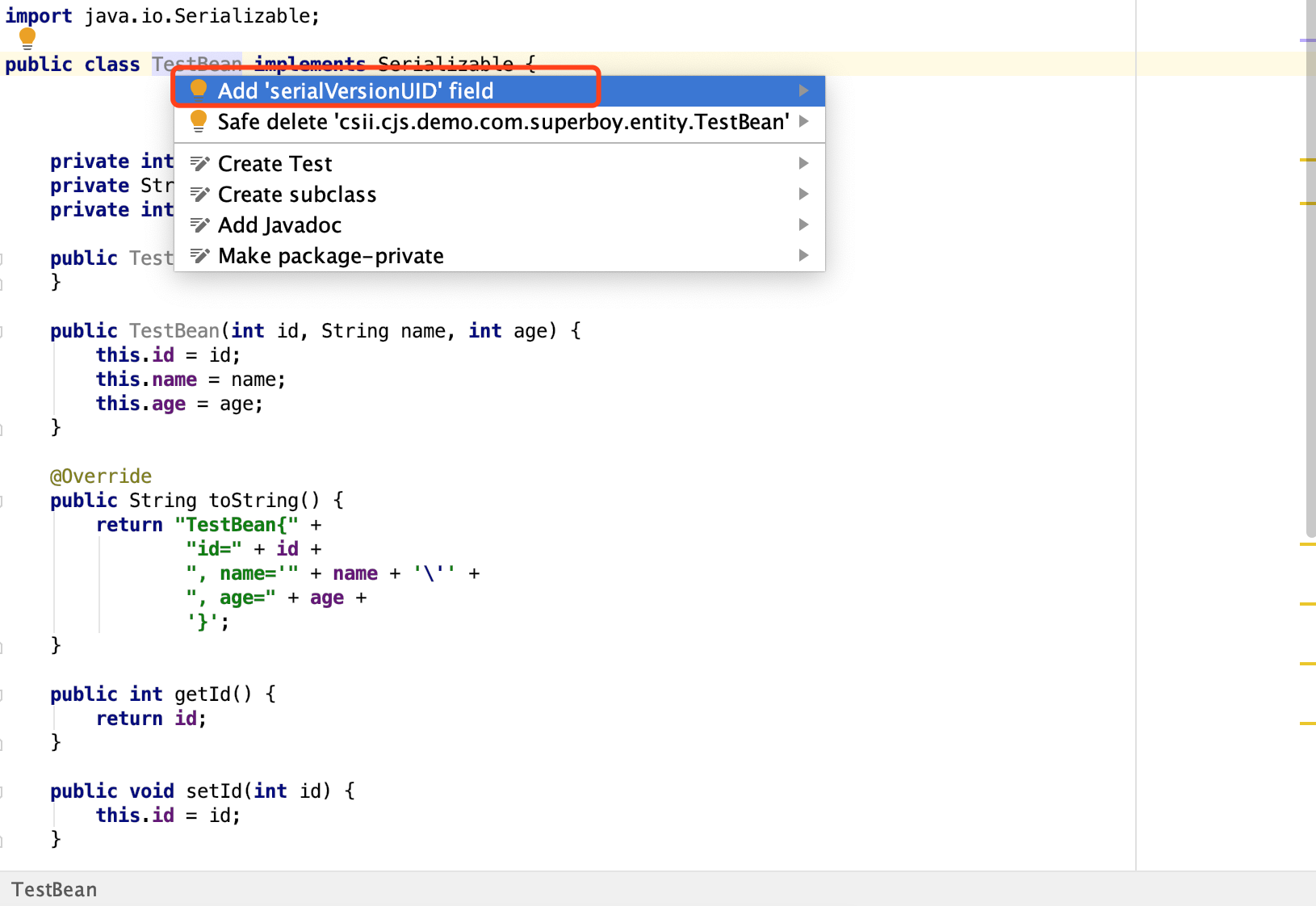 Android Studio 使用笔记（1） -- 设置自动生成serialVersionUID_android studio serialversionuid-CSDN博客