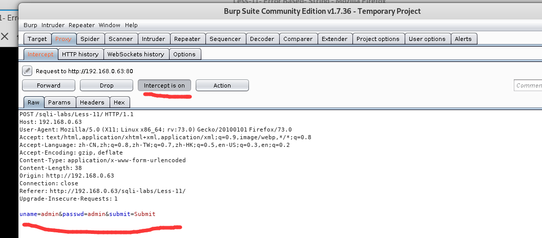 sql注入——利用burpsuite进行post注入_burpsuite post-CSDN博客