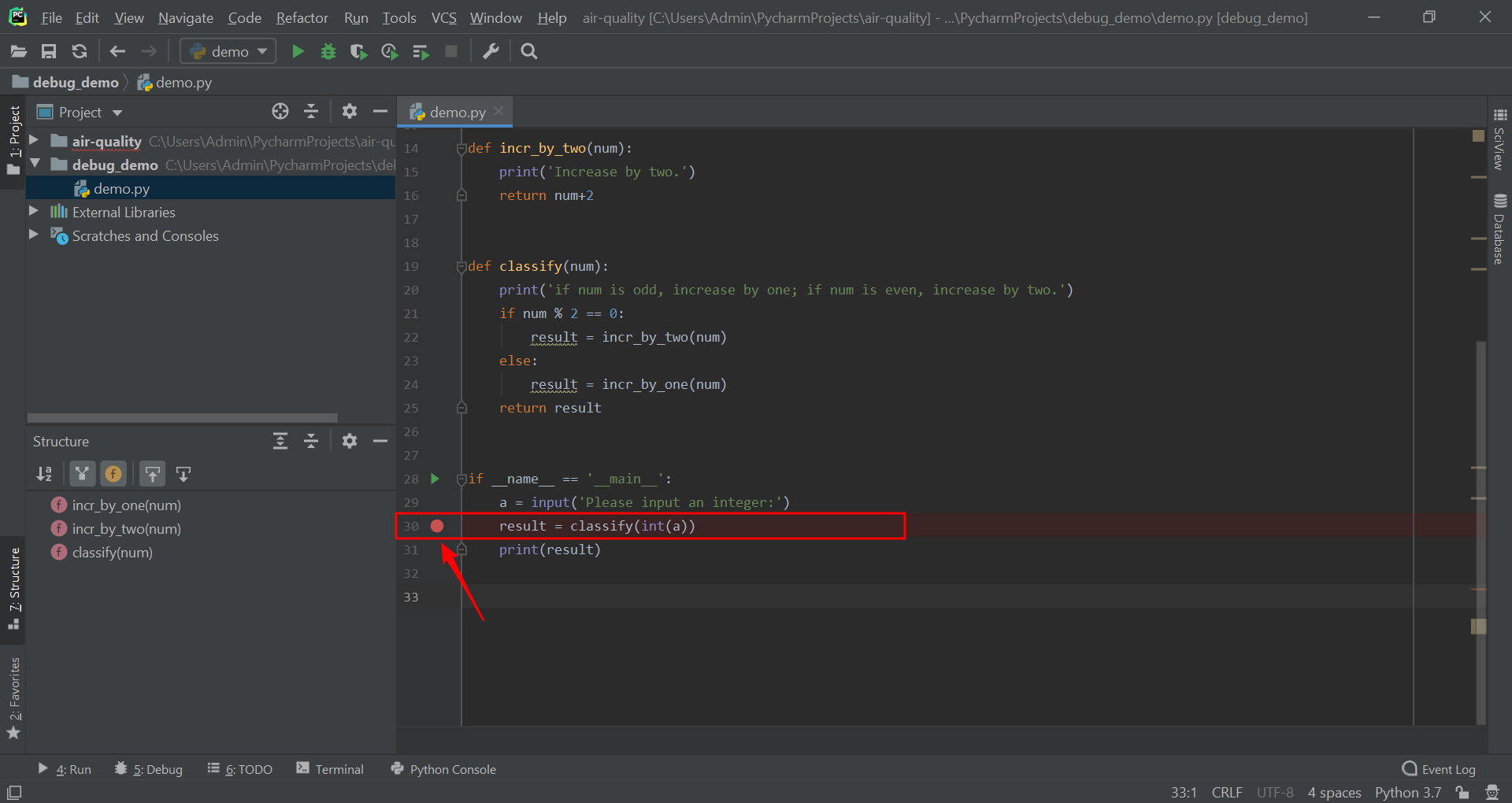 pycharm的debug断点调试功能实例详解_pycharm debug经典例子-CSDN博客