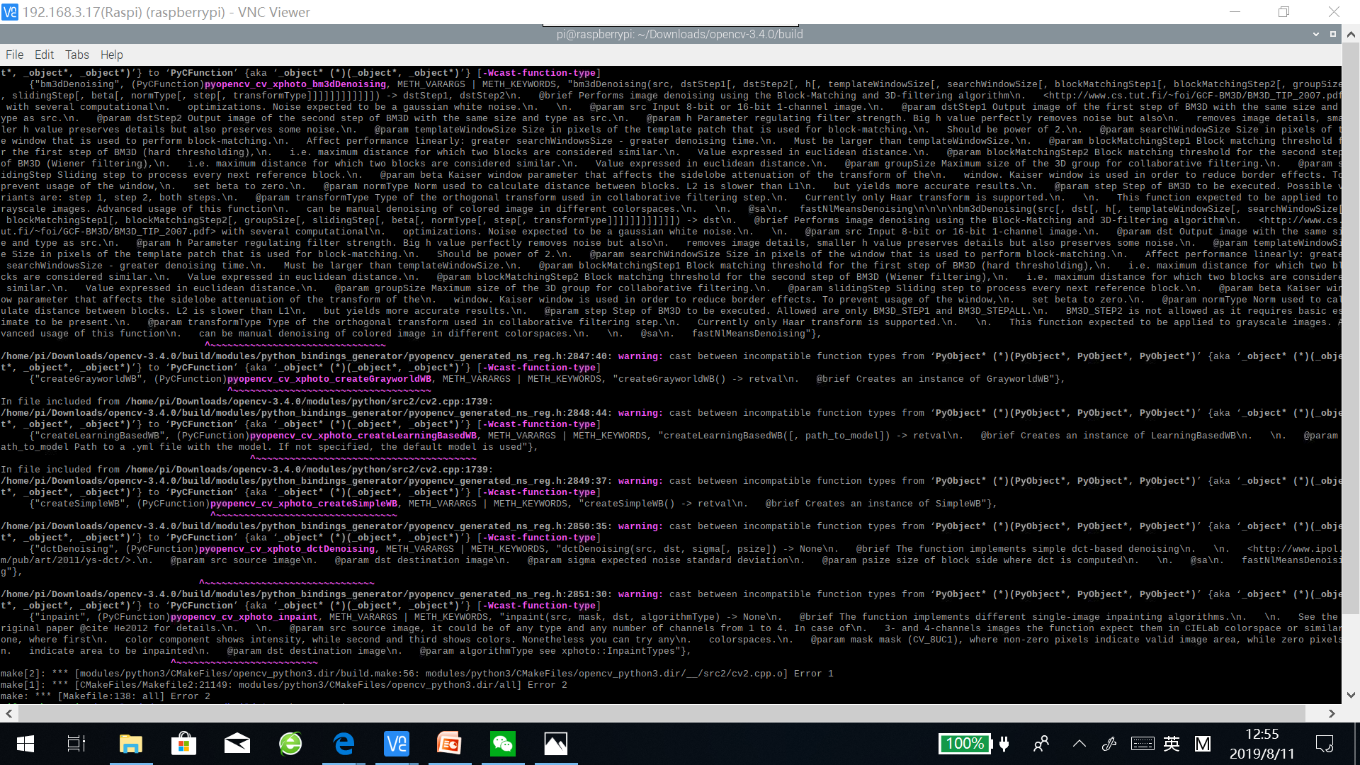 如何在树莓派4上配置OpenCV_树莓派安装opencv 无法修正错误,因为您要求某些软件包保持现状-CSDN博客
