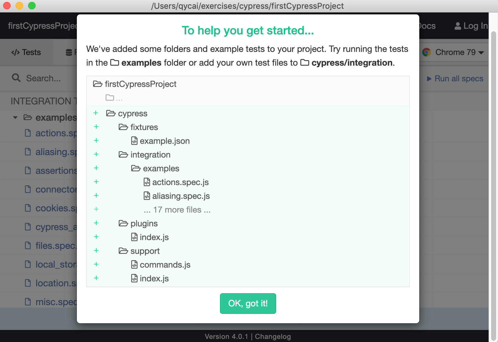 使用Cypress进行UI测试（一）安装Cypress&第一个测试用例_在intellij dea中新建一个项目,并安装cypress-CSDN博客
