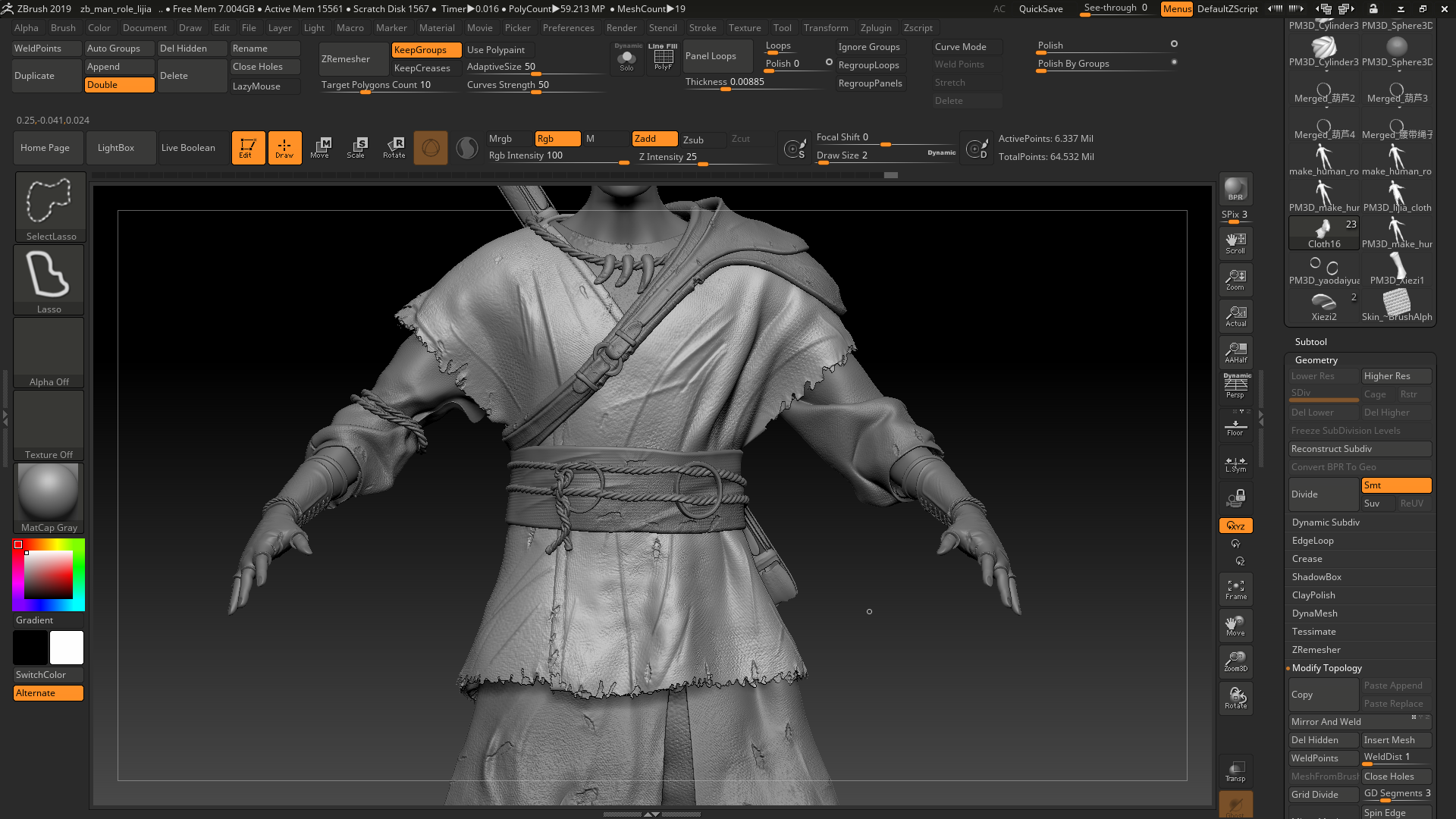 zbrush 使用遮罩制作衣服边缘破损_zb里面做破碎效果-CSDN博客