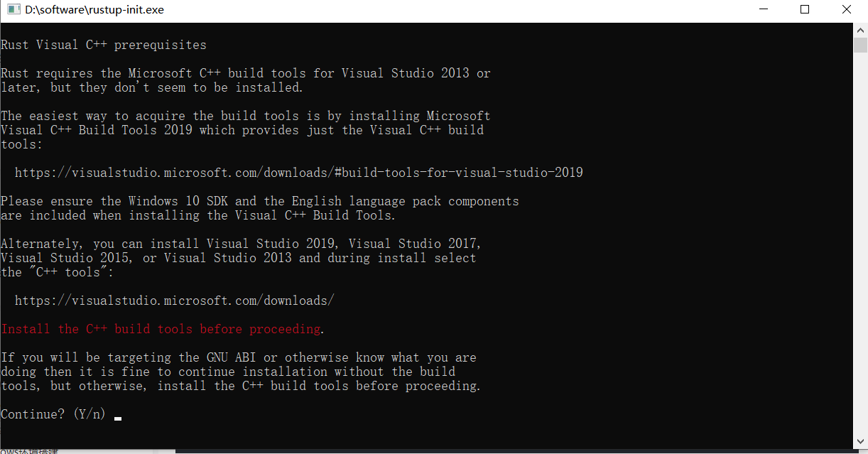 Windows下安装Rust_rustup-init.exe-CSDN博客
