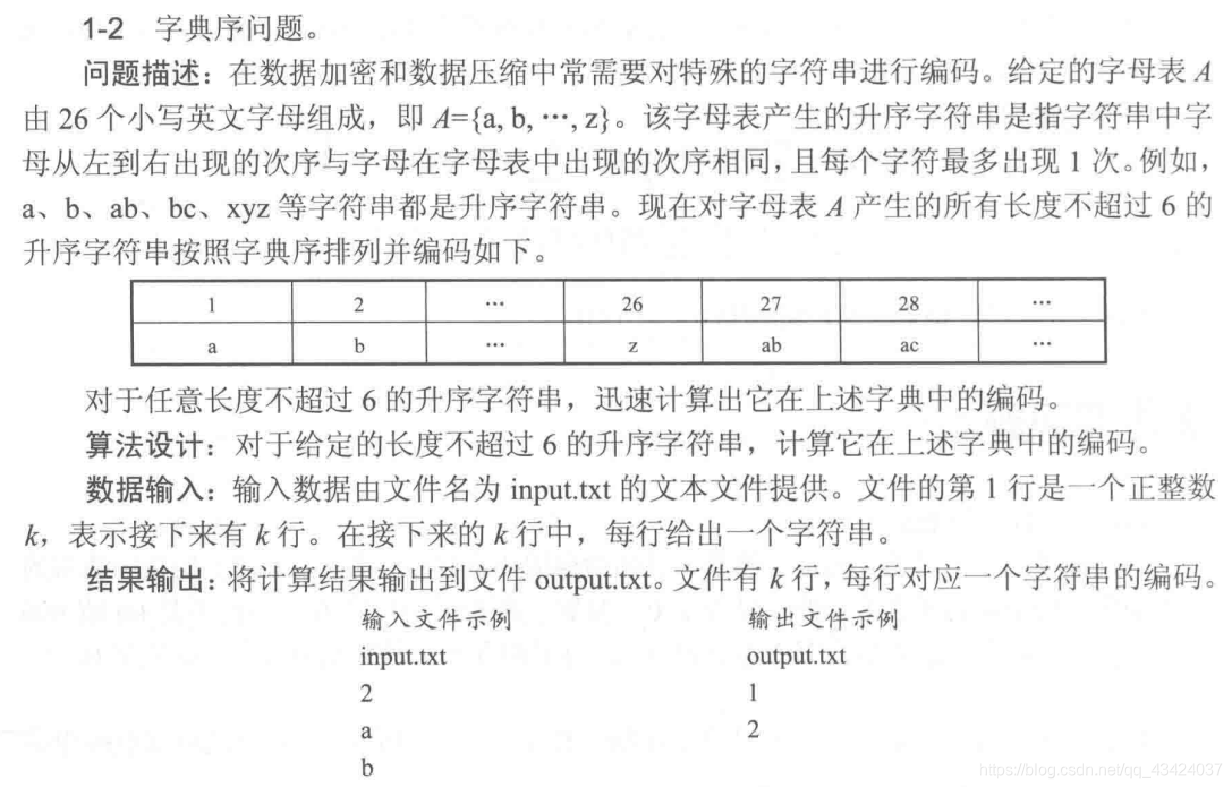 字典序问题(c) 计算机算法设计与分析第一单元算法实现题1 2字典序问题 C Csdn博客