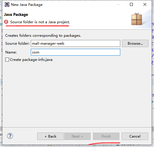 在maven项目中无法创建包Package，并报 Source folder is not a Java project错误_创建java class时,package是空的而不是与 ...