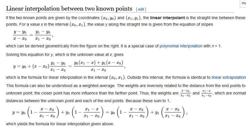 插值（一）Linear interpolation(线性插值)_tlinear interpolations-CSDN博客
