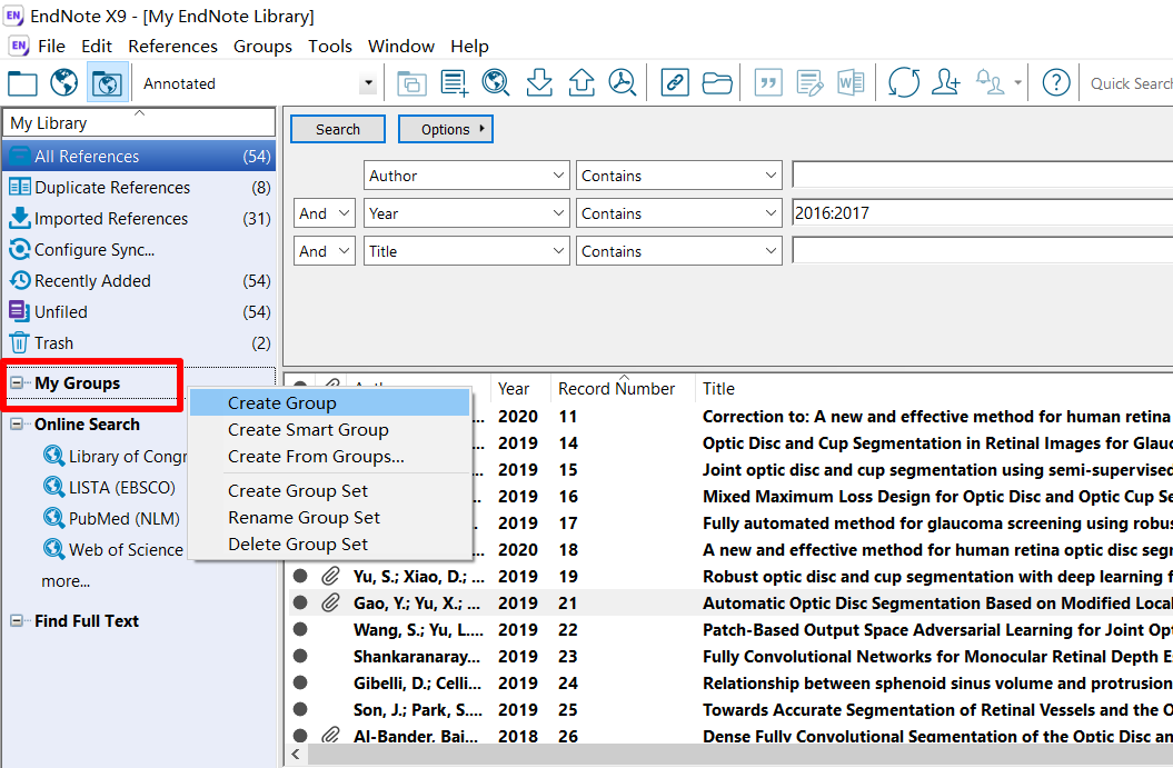 EndNote笔记（二）——管理文献_elegantoo的博客-CSDN博客_endnote文献笔记