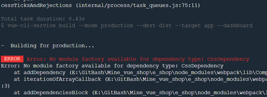 No module factory available for dependency type: CssDependency-CSDN博客