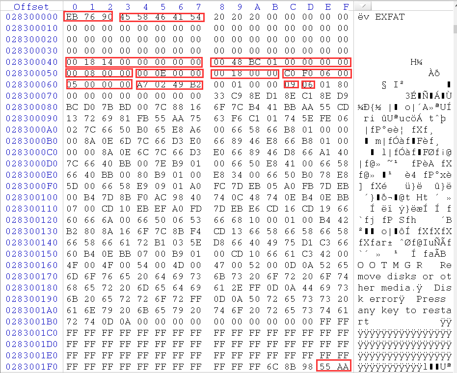 EXFAT文件系统DBR的完美恢复_exfat dbr-CSDN博客