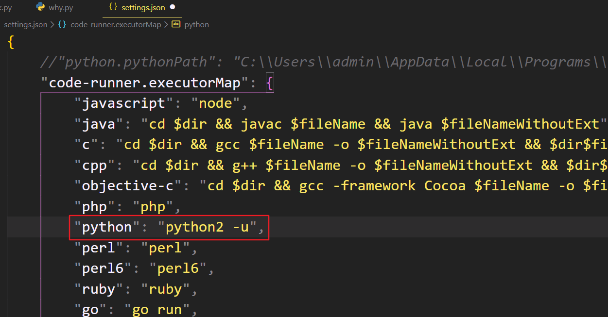 vscode使用code-runner运行python版本切换没用——解决方法(Windows)_vscode切换不同python2和3版本不起作用-CSDN博客