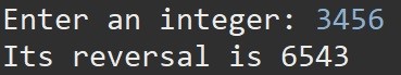 第六章第四题（反序显示一个整数）(Display an integer reversed)_编写一个方法,实现逆序显示一个整数。使用以下方法头:-CSDN博客