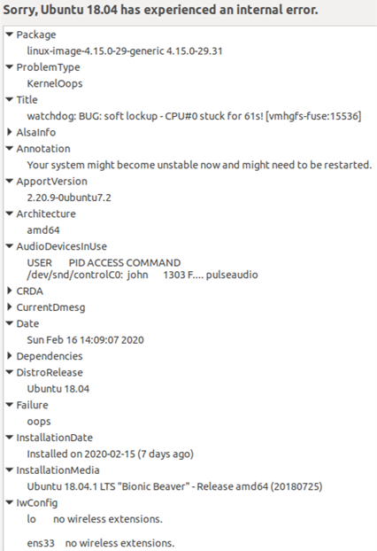 BUG: soft lockup - CPU#0 stuck for 61s! [vmhgfs-fuse]和GLib-CRITICAL **: g_base64_encode_ste的解决办法 ...