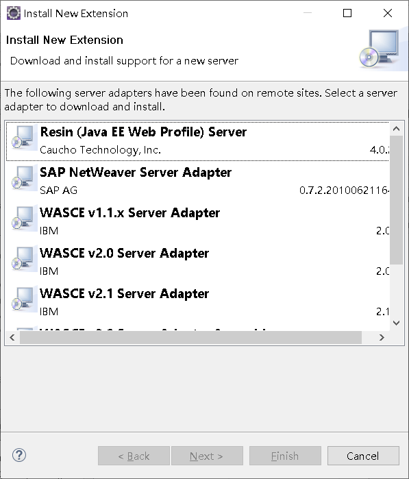 在JavaEE里面添加JBoss 运行环境时，New Server Runtime Environment 里面找不到JBoss ...