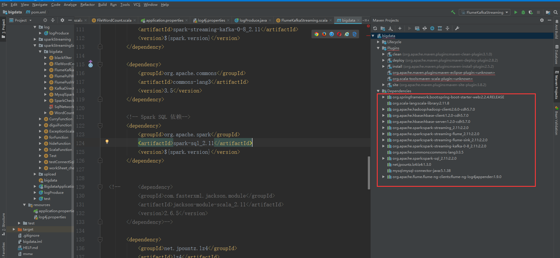 IDEA使用Springboot整合SparkStreaming的环境搭建及pom.xml_springboot怎么样跟spark streaming连接-CSDN博客