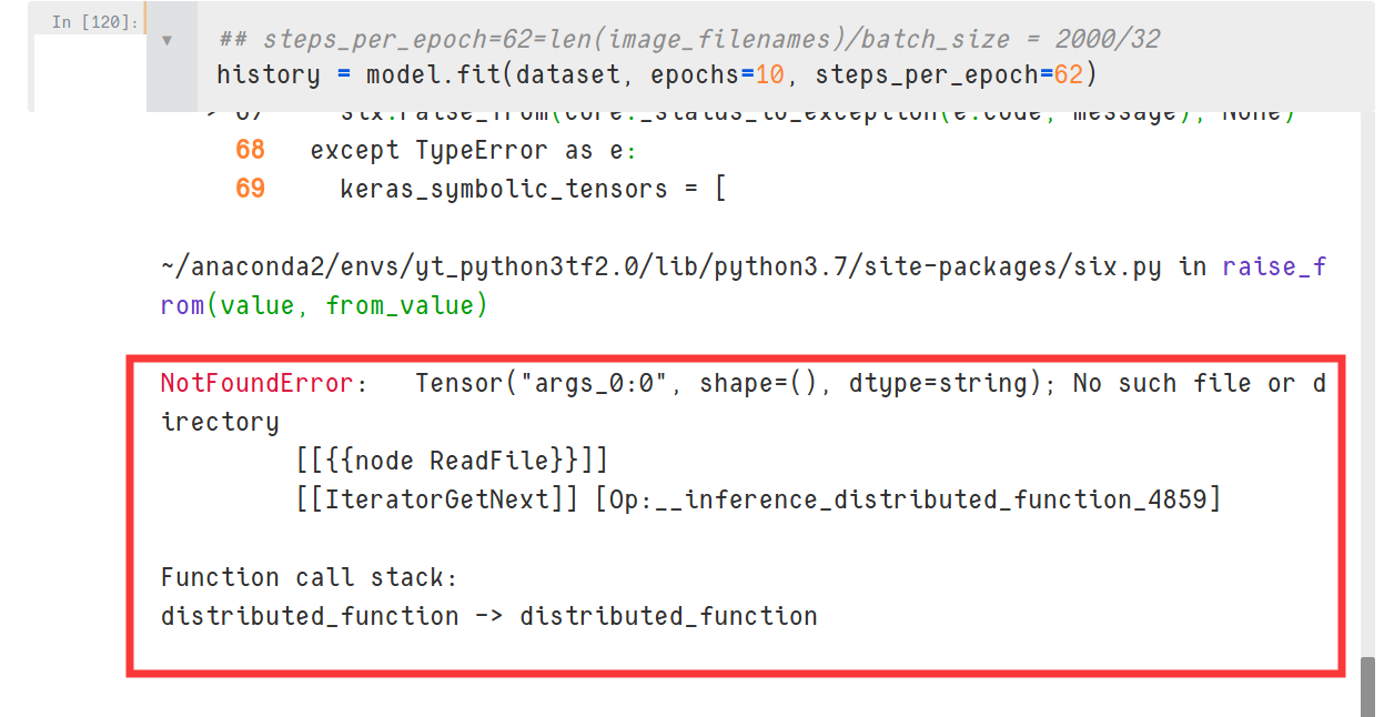 Kaggle踩坑指南--2.Function call stack: distributed_function->distributed_function_function call ...