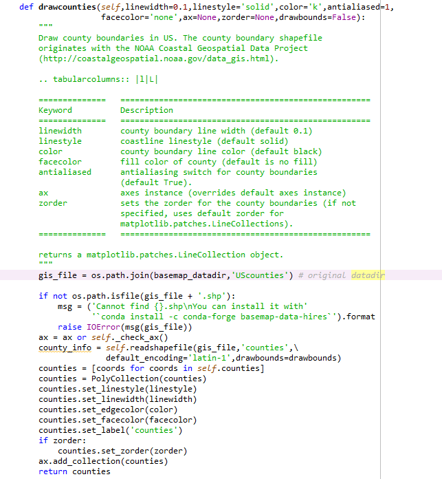 用python中basemap包绘制美国地图时drawcounties出现解码错误的问题绘制shapefile时出现问题ihzil0763 