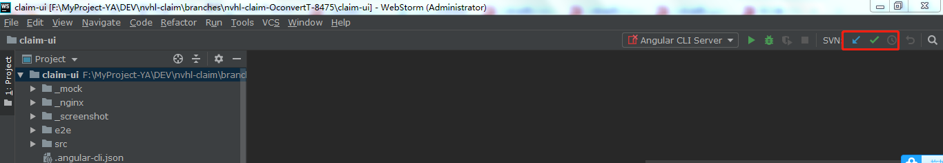 WebStorm、Idea编辑器中右侧的SVN下拉，提交标志不见了呢？--已解决_webstrom怎么打开 项目的svn 拉项目的箭头-CSDN博客