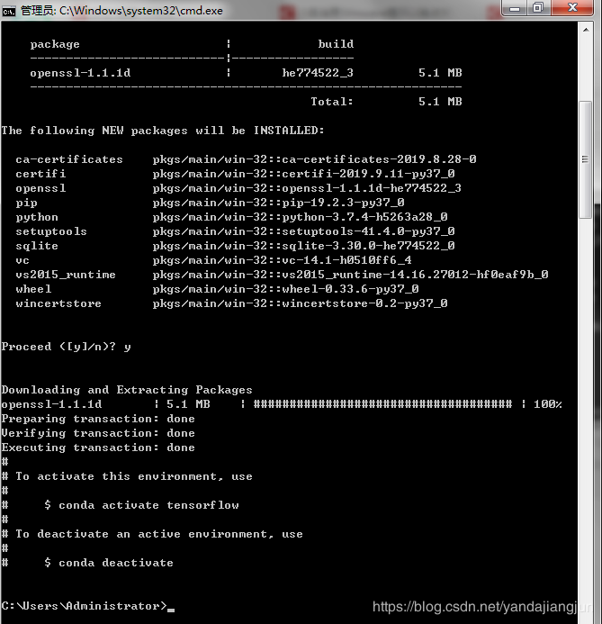 win10环境，基于Anaconda3（内置python3.7.4)安装tensorflow2.0.0(CPU版本），并在tensorflow环境下安装spyder_tensorflow2.0 ...