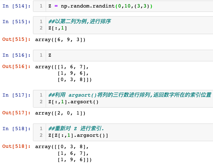 利用 np.argsort()对某一列(行)进行排序_np.sort只对某一列排序-CSDN博客