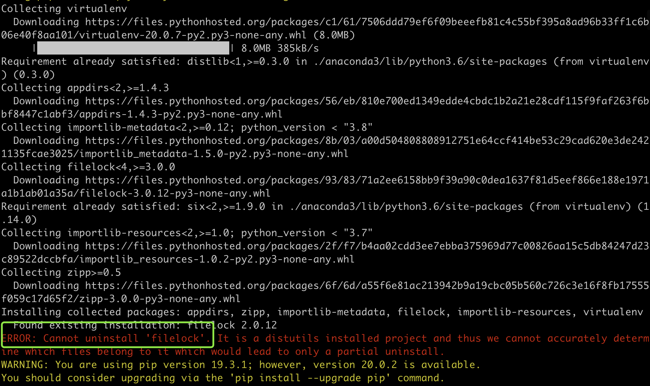 安装virtualenv报错_virtnet 安装错误-CSDN博客