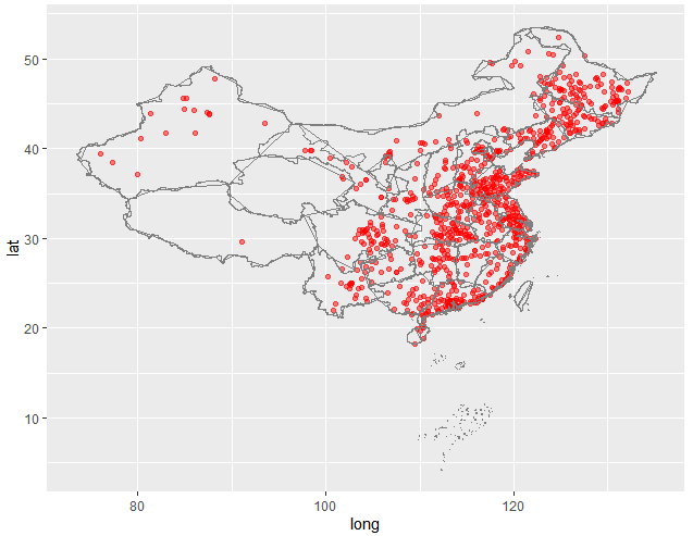 R语言：数据地图_r语言下载世界轮廓图-CSDN博客