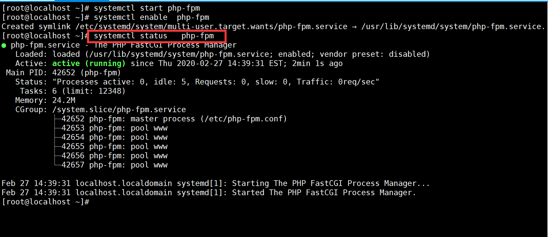 Centos81下搭建lamp详细教程 Rootlocalhost ~ Systemctl Start Php Rvic 