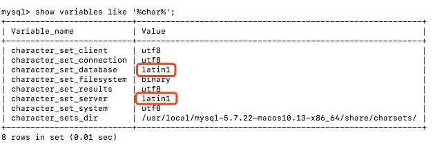 关于mac上mysql5 7修改字符集拉丁编码设置为utf 8 字符mac电脑 Mysql 5 7版本修改字符 Csdn博客