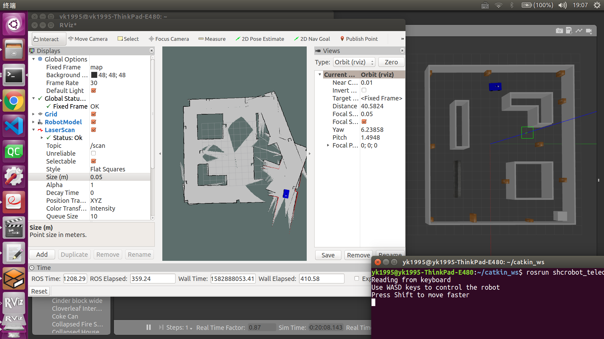 ROS自学实践(7)：ROS进行激光SLAM建图——hector_slam_gazebo四足机器人激光hector算法slam建图-CSDN博客