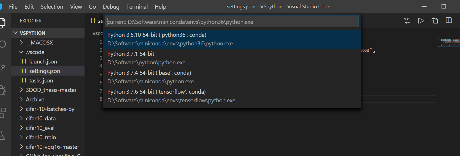 Windows+VScode +Miniconda+tensorflow_vscode tensotflow window-CSDN博客