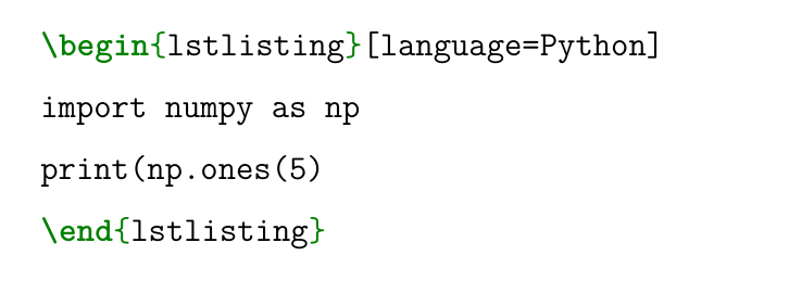 LaTeX 插入高亮代码（LaTex、Python、Java、C、C++等主流语言都支持）_latex代码引用高亮-CSDN博客