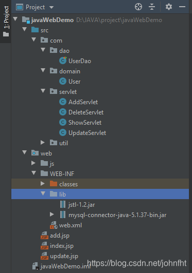 Jsp Servlet Jdbc Mysql 简单实现增删改查jsp Servlet Jdbc Mysql查询例子 Csdn博客