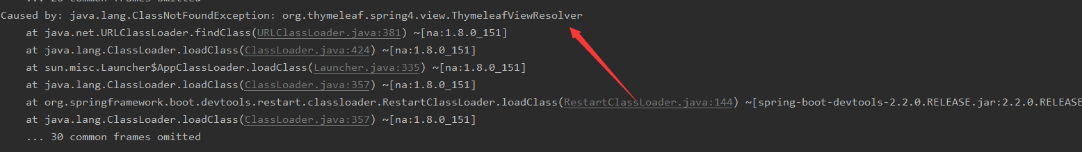 Caused By Javalangclassnotfoundexception Orgthymeleafspring4view